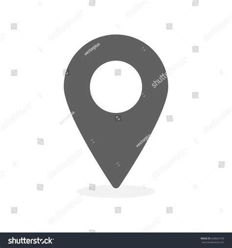 Gray Map Marker Pin Vector Illustration Stock Vector Royalty Free 640653190 Shutterstock