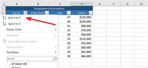 How To Automatically Sort A To Z In Excel Design Talk