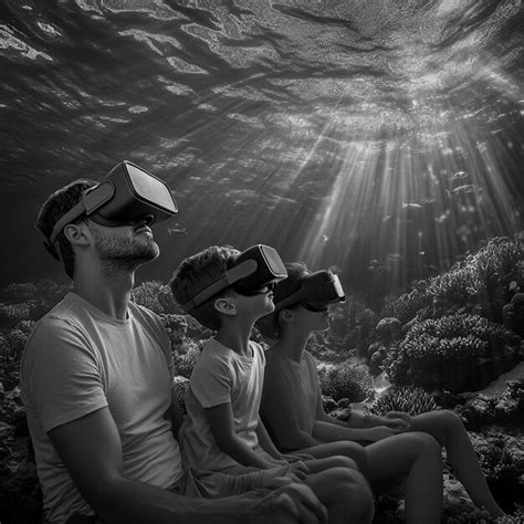 Families Exploring Underwater Ecosystems Through V Generative Ai Premium Ai Generated Image