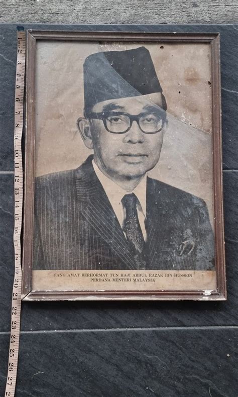 1970s Original Tun Razak 2nd Prime Minister Malaysia Picture Hobbies