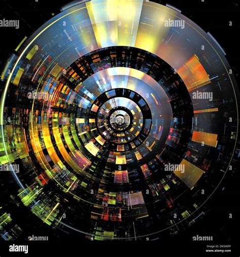 Abstract Flame Fractal Art Hadron Collider Sci Fi Background