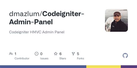 Github Dmazlumcodeigniter Admin Panel Codeigniter Hmvc Admin Panel