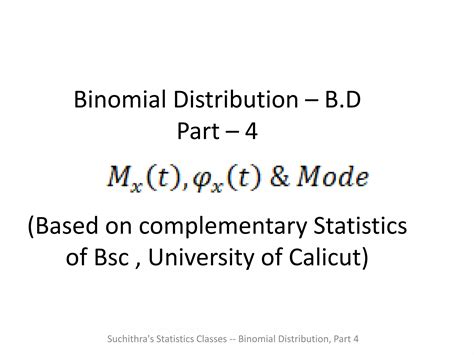 Binomial Distribution Part 4 Pptx