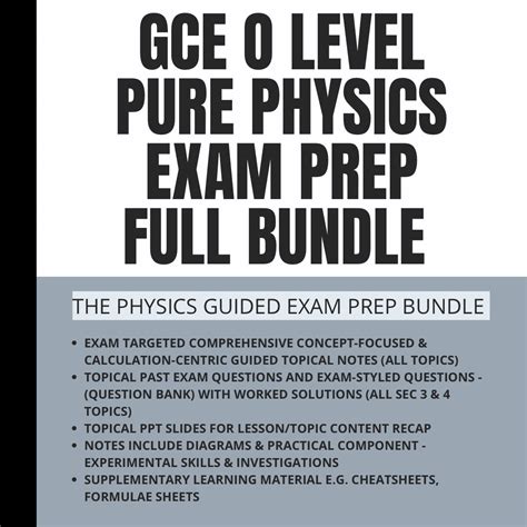 O Level Physics Gce O Level Upper Sec 3 Sec Physicscomprehensive