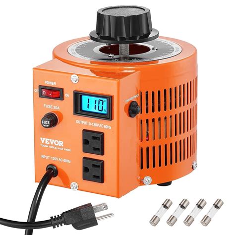 Vevor 2000va Auto Variable Voltage Transformer 15 3 Amp 110v Input 0 130v Outp Ebay