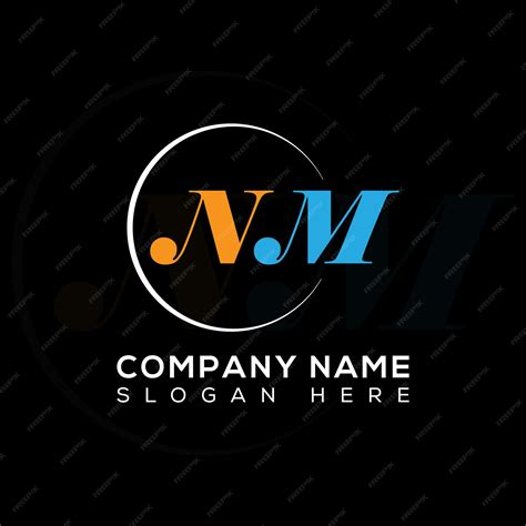 편지 Nm 로고 디자인 아이콘입니다 Nm 로고 프리미엄 벡터