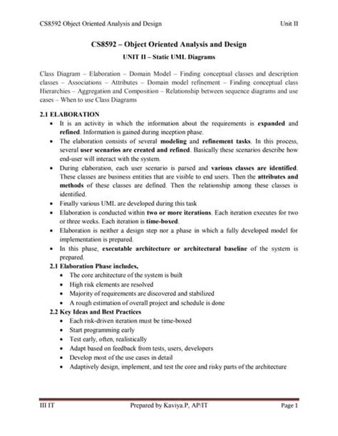 Cs8592 Object Oriented Analysis And Design Unit Ii Pdf