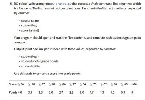 solved in python code to follow q5 grades py read