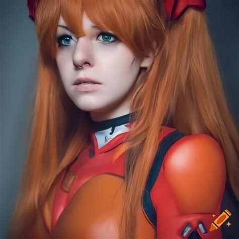 Highly Detailed Asuka Langley Cosplay With A Redhead Side View Portrait On Craiyon