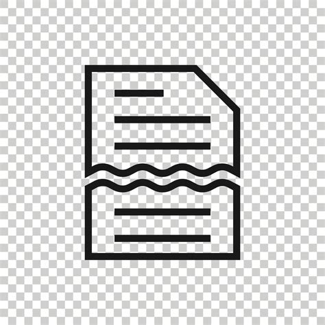 Document Error Icon In Flat Style Broken Report Vector Illustration On White Isolated