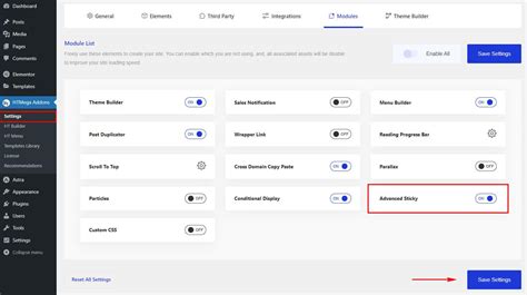 Advanced Sticky Module Ht Mega Addons For Elementor