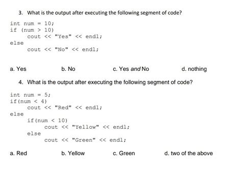 Solved 3 What Is The Output After Executing The Following