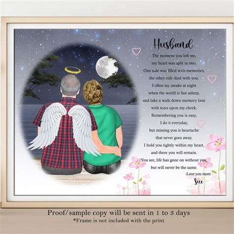Poem For Husband Memorial Etsy