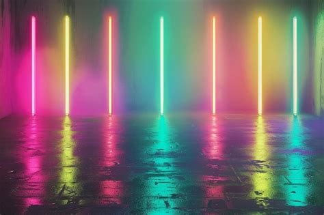 Render Futuristic Digital Neon Glowing Lines Background Premium Ai Generated Image