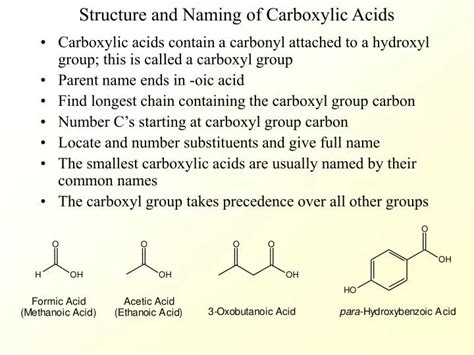 Ppt Structure And Naming Of Carboxylic Acids Powerpoint Presentation