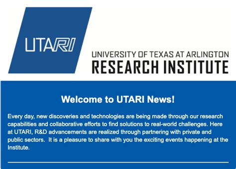 Utari Newsletter Utari The University Of Texas At Arlington