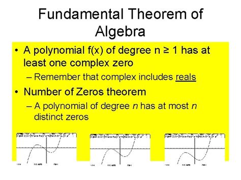 Polynomial Functions And Their Graphs Fundamental Theorem Of