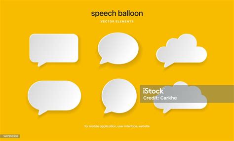 하얀 빈 연설 거품 풍선을 말하고 풍선을 생각하고 채팅 상자 Ui 웹 사이트 모바일 앱을위한 다채로운 배경에 설정된 메시지 상자 언어치료에 대한 스톡 벡터 아트 및 기타