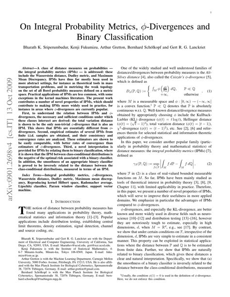 Performance Metrics For Binary Classification Kevin Degila