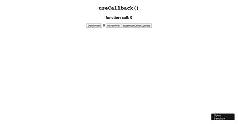 UseCallback Forked Codesandbox
