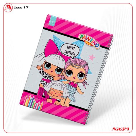 دفتر نقاشی طلقی فانتزی ۵۰ برگ کد ۱۷ دفاتر و لوازم التحریر عرش