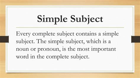 Simple Subject And Simple Predicate PPTX