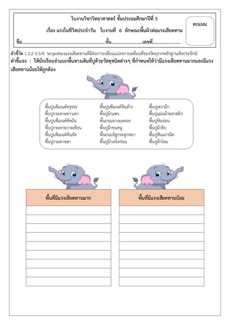 ใบงานวิทยาศาสตร์ ป 5 Itsaree Ruangthananuruk หน้าหนังสือ 38 พลิก