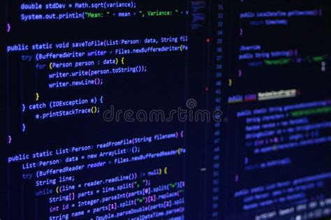 Computer Code Programming Language Coding Close High Resolution Photo On Computer Laptop Screen