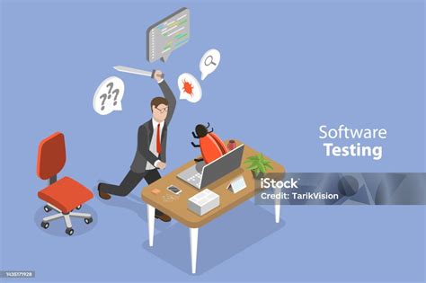 3d Isometric Flat Vector Conceptual Illustration Of Software Testing