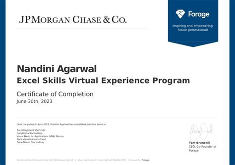 Nandini Agarwal On Linkedin Excelskills Virtualexperienceprogram Jp