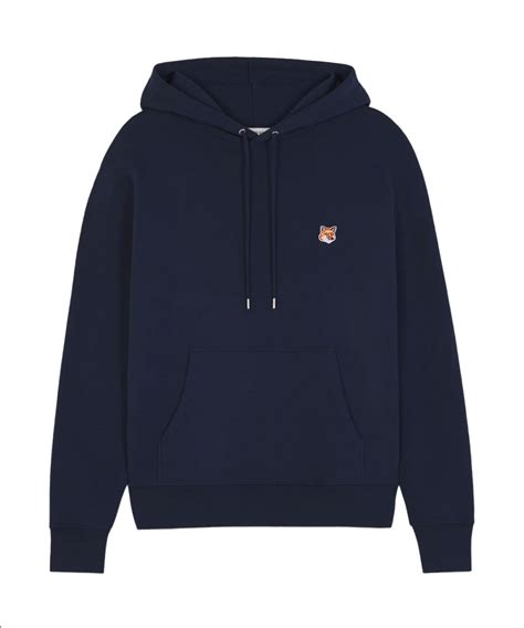 Maison KitsunÉ 午夜藍狐狸頭logo經典連帽衛衣 中性 Xl 誠品線上