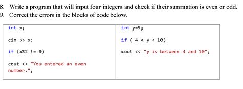 solved 8 write a program that will input four integers and
