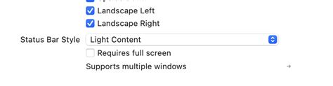 Statusbar Ios Launch Screen Status Bar Style Cannot Be Changed To Light Content Stack