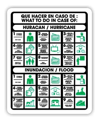 Señalamiento Huracán E Inundaciones Esping 30x40 Meses Sin Interés