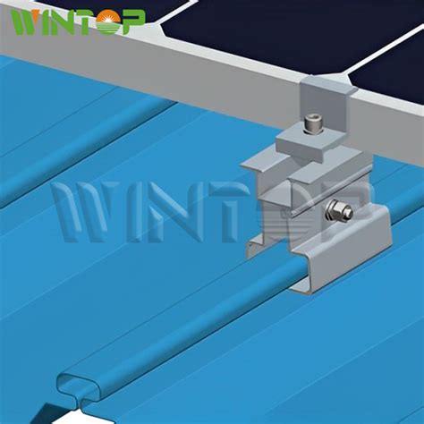 Iron Roof Pv Panel Racking System Without Rail Aluminum Solar Bracket And Roof Clamp System