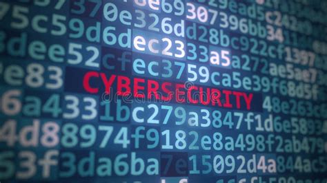 Cybersecurity Text And Source Code On The Computer Monitor Stock Footage Video Of File