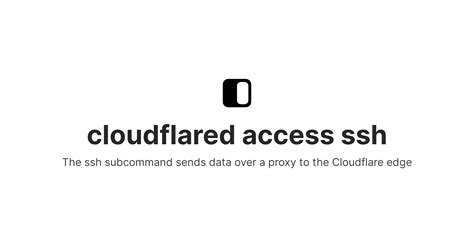 Cloudflared Access Ssh Fig