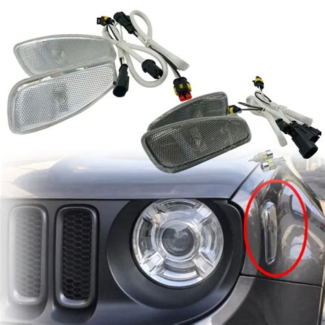 For Jeep Renegade 2014 2017 Side Reflection Warning Turn Signal Light