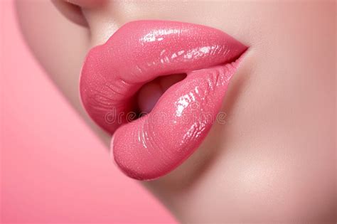Sexual Full Lips Natural Gloss Of Lips And Woman S Skin Increase In