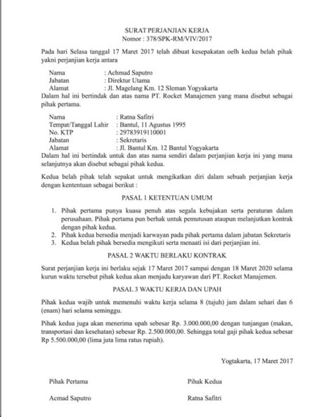 Contoh Surat Perjanjian Kesepakatan Malaysia Jakaylaknoemoody