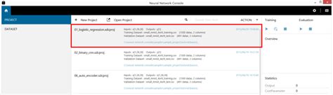 Tutorial Training Using A Sample Project Docs Neural Network Console