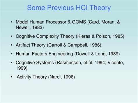 Ppt Towards A Work Centered Theory Of Usability Powerpoint Presentation Id291908
