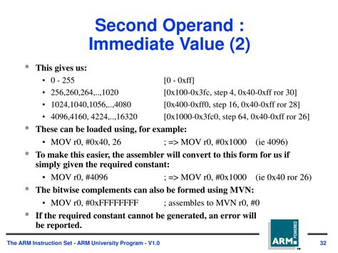Ppt The Arm Instruction Set Powerpoint Presentation Free Download Id953674