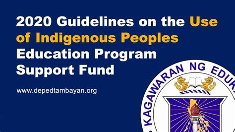 2020 Guidelines On The Use Of Indigenous Peoples Education Program Support Fund