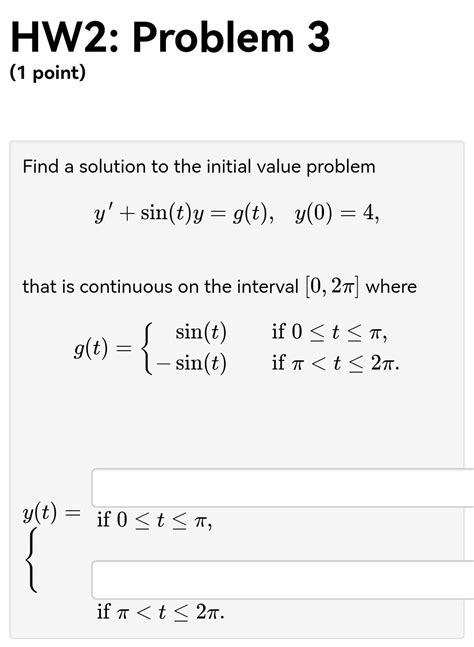 solved hw2 problem 3 1 point find a solution to the