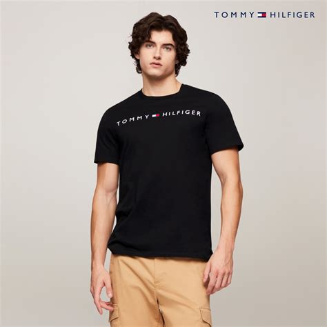 【tommy Hilfiger】tommy Hilfiger Logo Regular T Shirt黑色 蝦皮購物