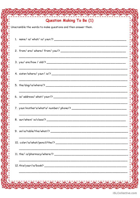 Question Making To Be English ESL Worksheets Pdf Doc