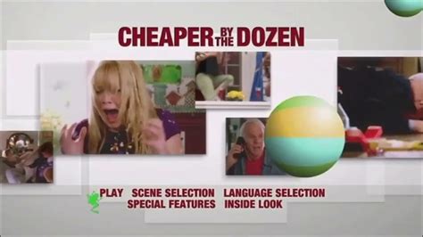 Cheaper By The Dozen Dvd Menu Youtube