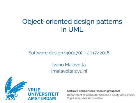 Object Oriented Design Patterns In Uml [software Design] [computer Science] [vrije Universiteit