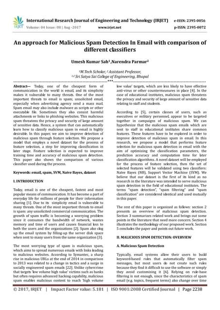 Final Spam E Mail Detection Ppt